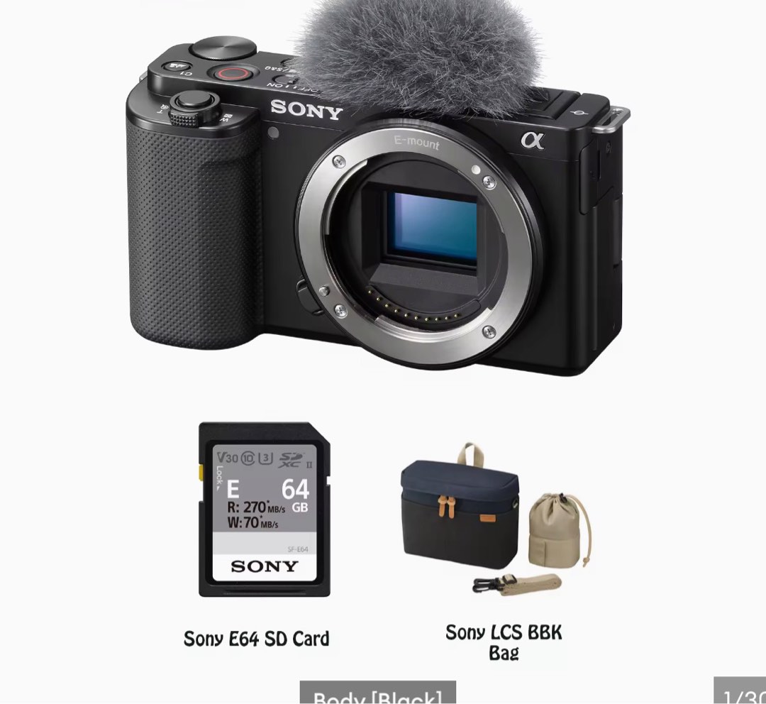 Sony Alpha ZV-E10 Camera with Accessories, Photography, Cameras on ...