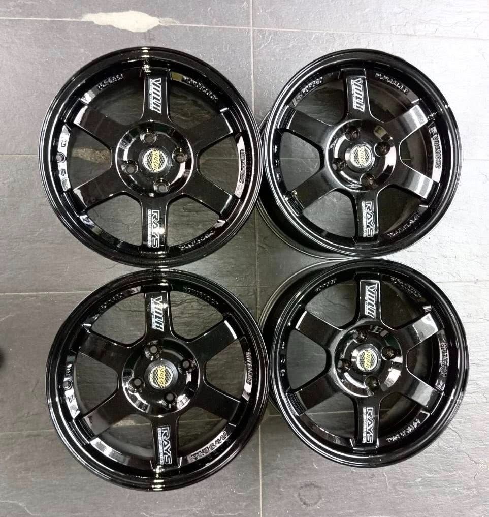 SPORT Rim TE37 15" MYVI BEZZA VIOS CITY YARIS JAZZ ALMERA MAZDA 2 SAGA ...