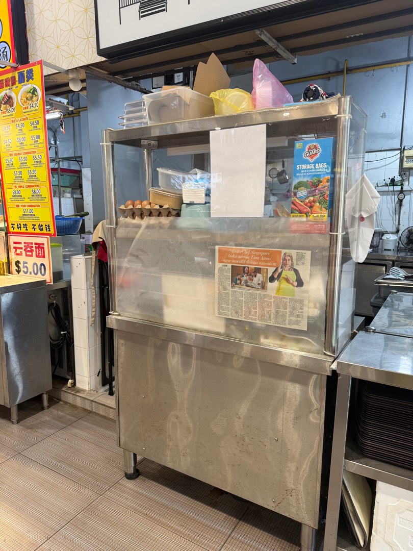 Stainless Steel Food Stall Display Cabinet, Furniture & Home Living ...