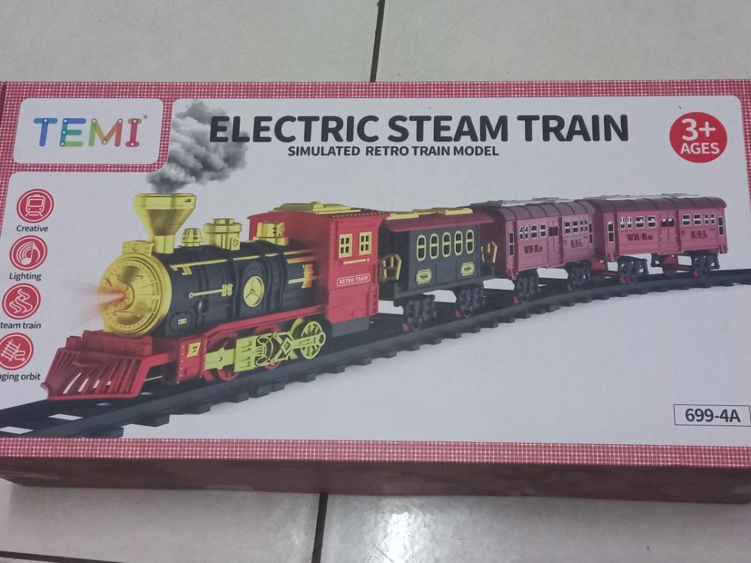 TEMI Electric Steam Train Set, Hobbies & Toys, Toys & Games on Carousell
