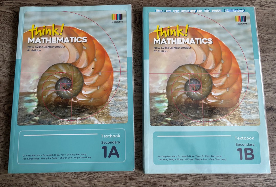Think! Math Textbooks (1A & 1B) Sec 1 G3, Hobbies & Toys, Books ...