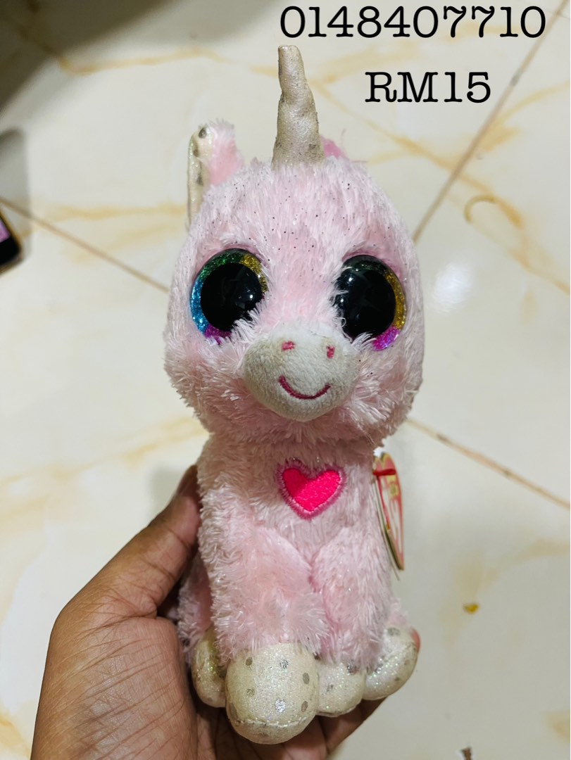 TY BEANIE BOOS SNOOKIE THE VALENTINE'S DAY UNICORN PLUSH STUFFED ANIMAL ...