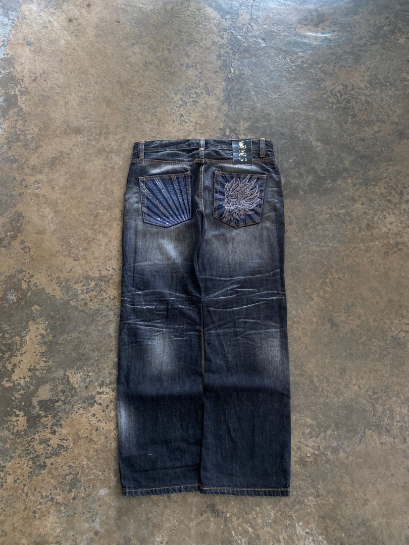 VINTAGE ONIARAI DENIM JAPANESE BRAND LIKE SUKAJAN AND KARAKURI TAMASHI ...