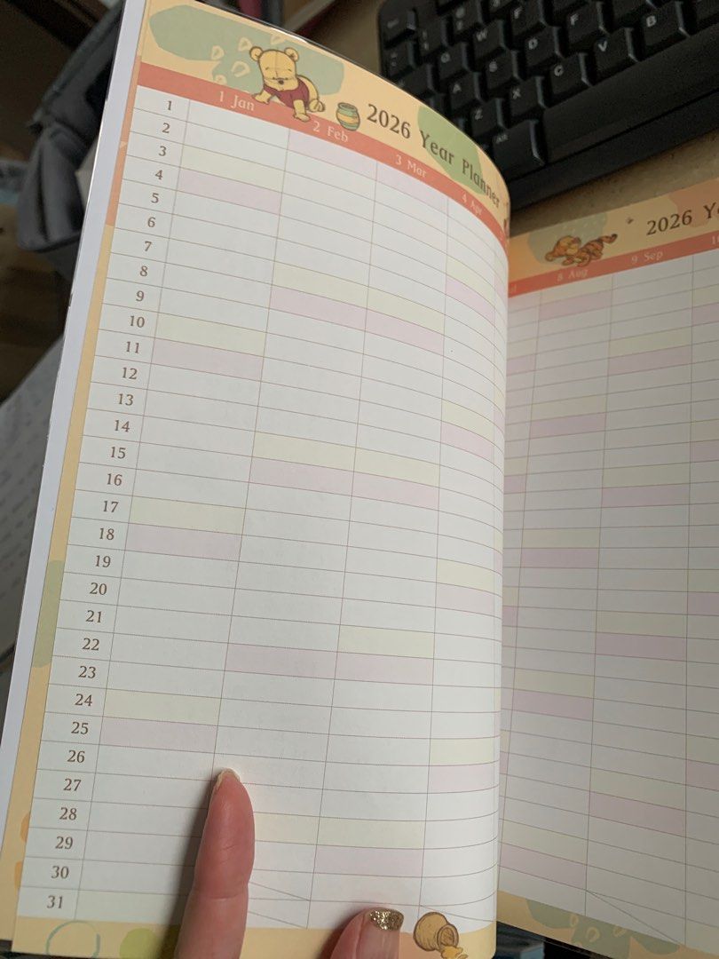 Winnie the Pooh 2026 Schedule Book A4, Hobbies & Toys, Stationery ...