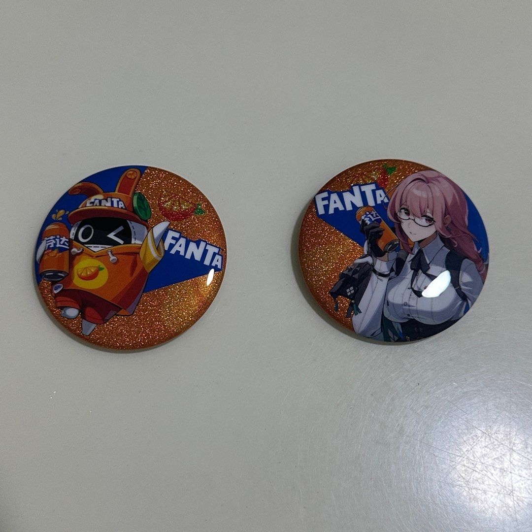 Zenless Zone Zero Fanta Collab Yanagi and Bangboo Badge, Hobbies & Toys ...