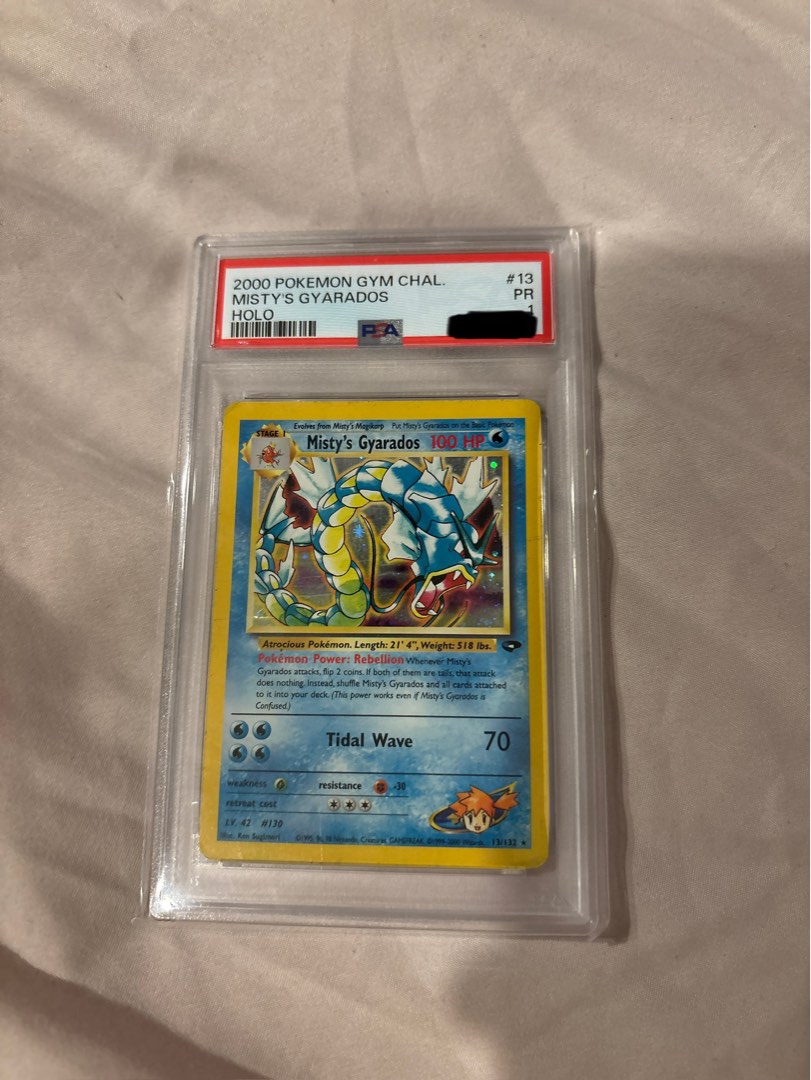 2000 Pokemon Gym Challenge Misty's Gyarados Holo Card PSA 1, Hobbies ...