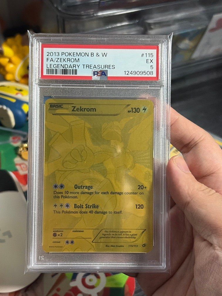 2013 Zekrom Legendary Treasures BW 113 PSA 5, Hobbies & Toys, Toys & Games on Carousell