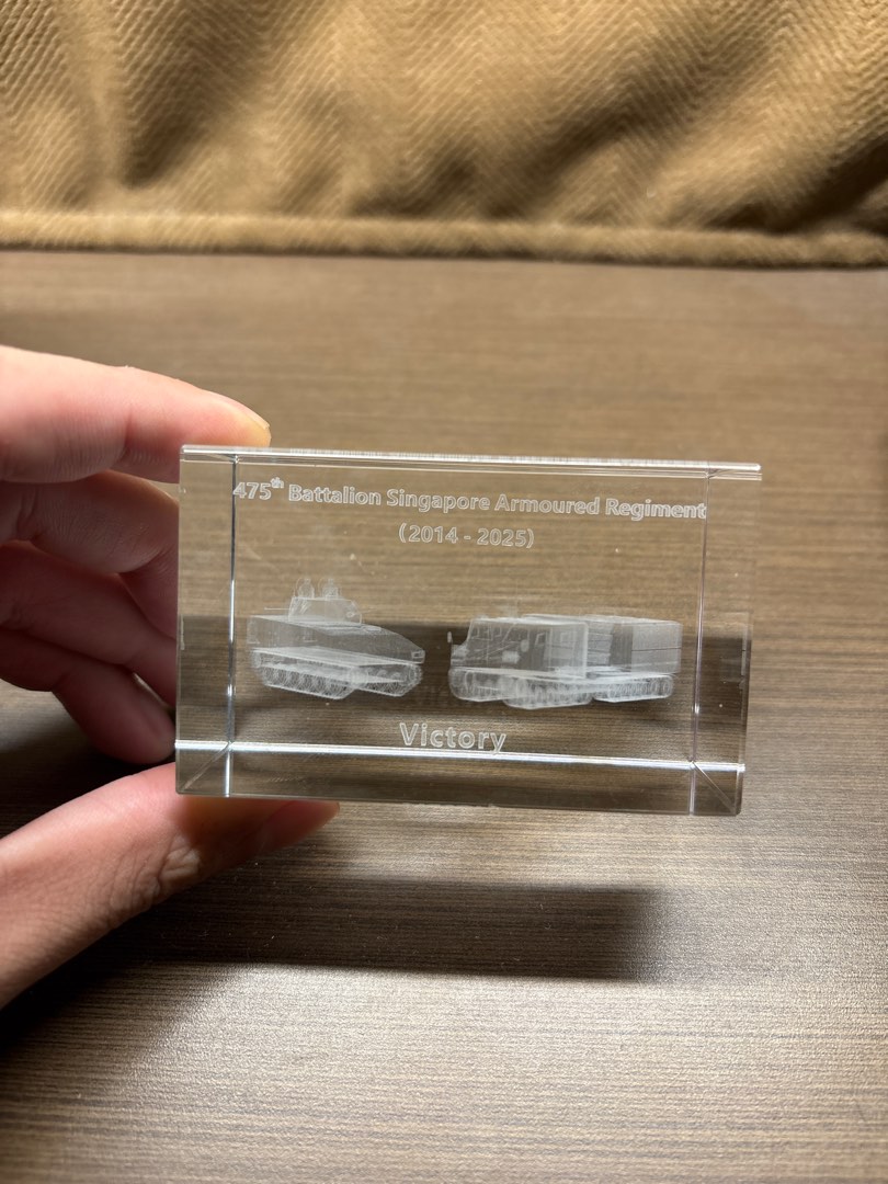 475th Battalion Singapore Armoured Regiment Crystal Block, Hobbies ...