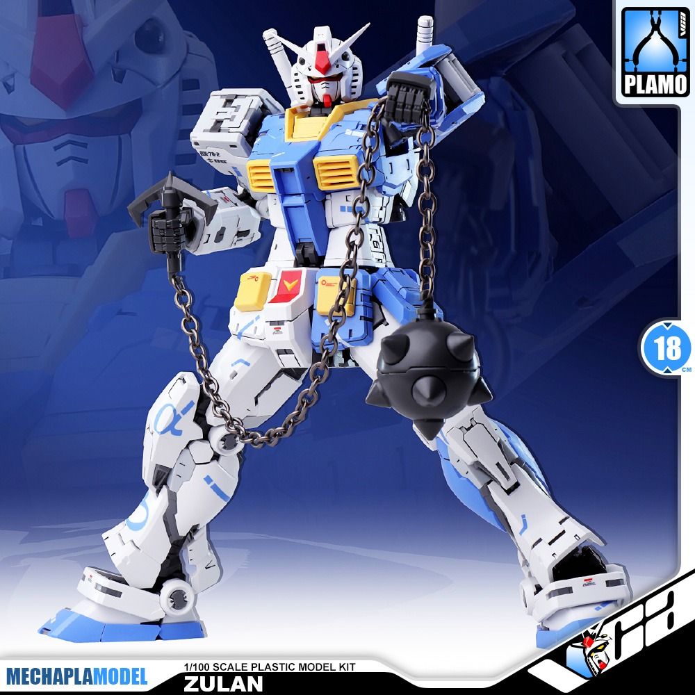 🤖 VCA MECHAPLA 】 FAT CAT 1/100 ZULAN 祖蓝 VER.9 DRAGON RX-78-2 REAL ...