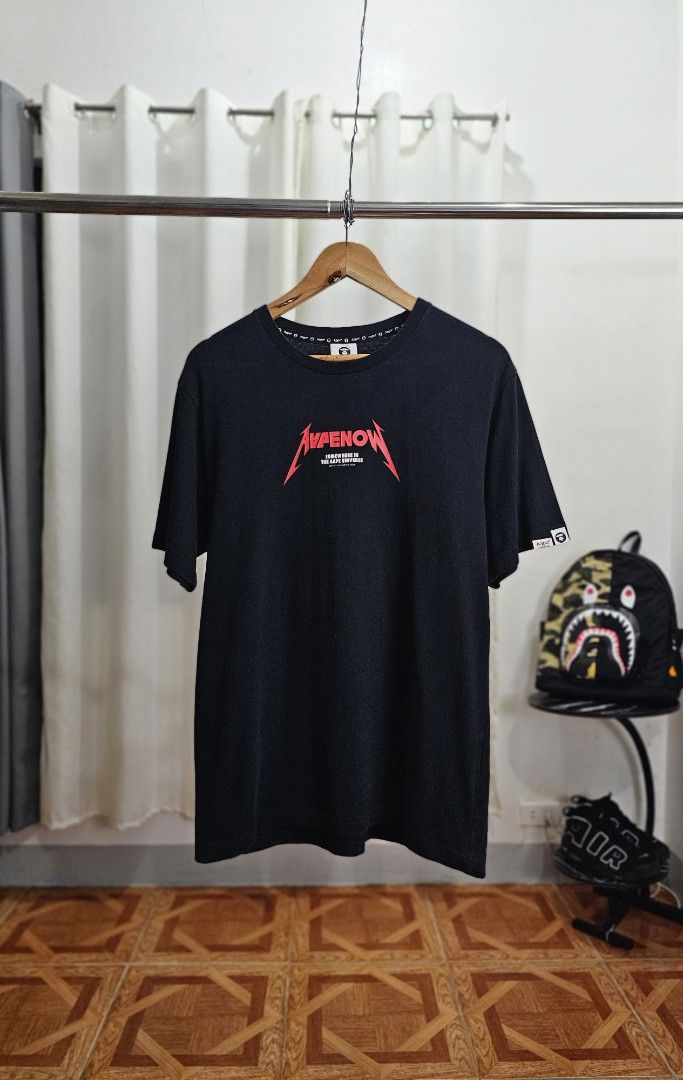 Aape Now Metallica Vibe Tee, Men's Fashion, Tops & Sets, Tshirts & Polo ...