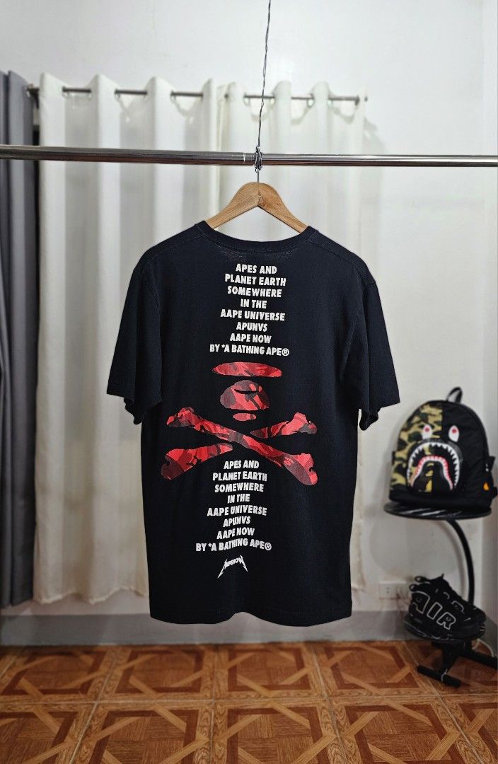 Aape Now Metallica Vibe Tee, Men's Fashion, Tops & Sets, Tshirts & Polo ...