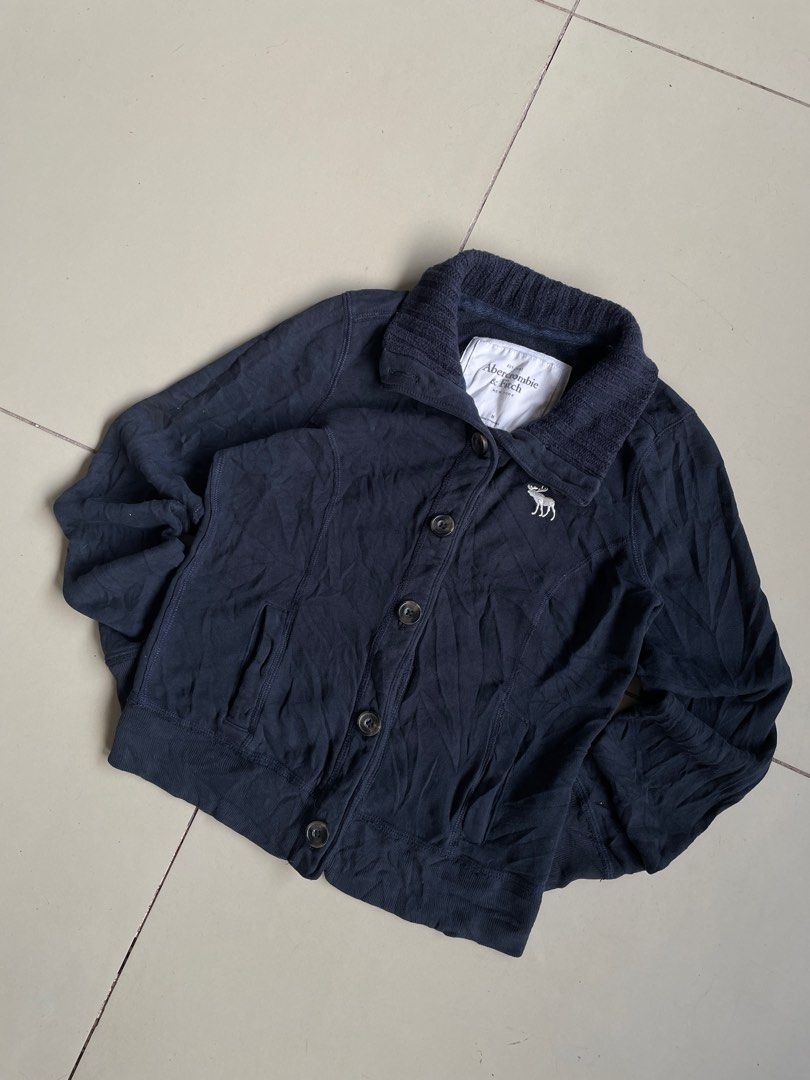 Abercrombie & Fitch Navy Jacket, Women's Fashion, Coats, Jackets and ...