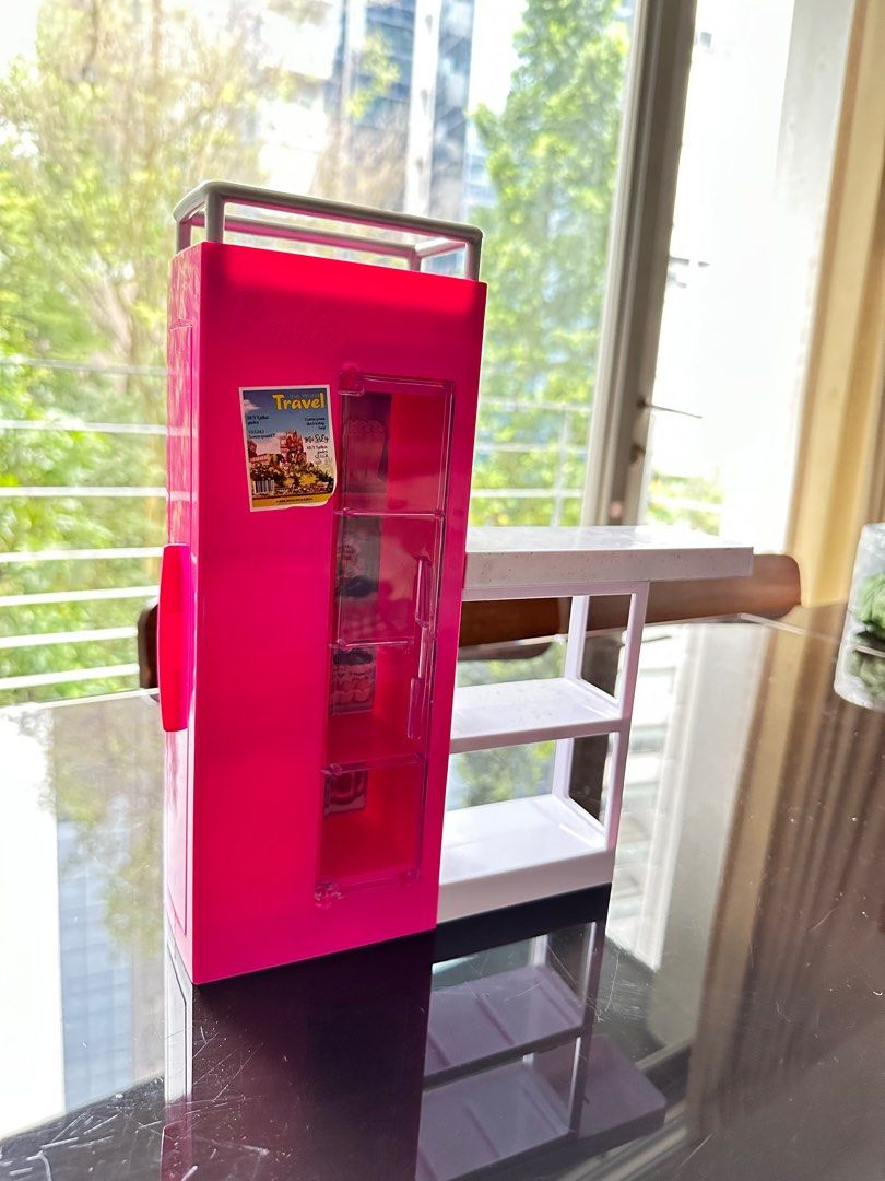 Barbie Pink Refrigerator and Shelf, Hobbies & Toys, Toys & Games on ...