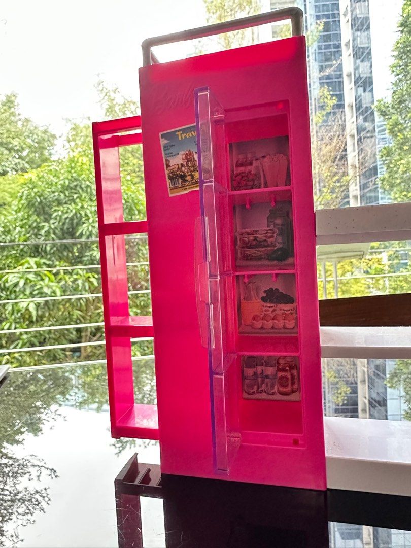 Barbie Pink Refrigerator and Shelf, Hobbies & Toys, Toys & Games on ...