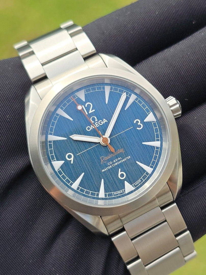 OMEGA BLUE DENIM DIAL SEAMASTER RAILMASTER 220.10.40.20.03.001 ...