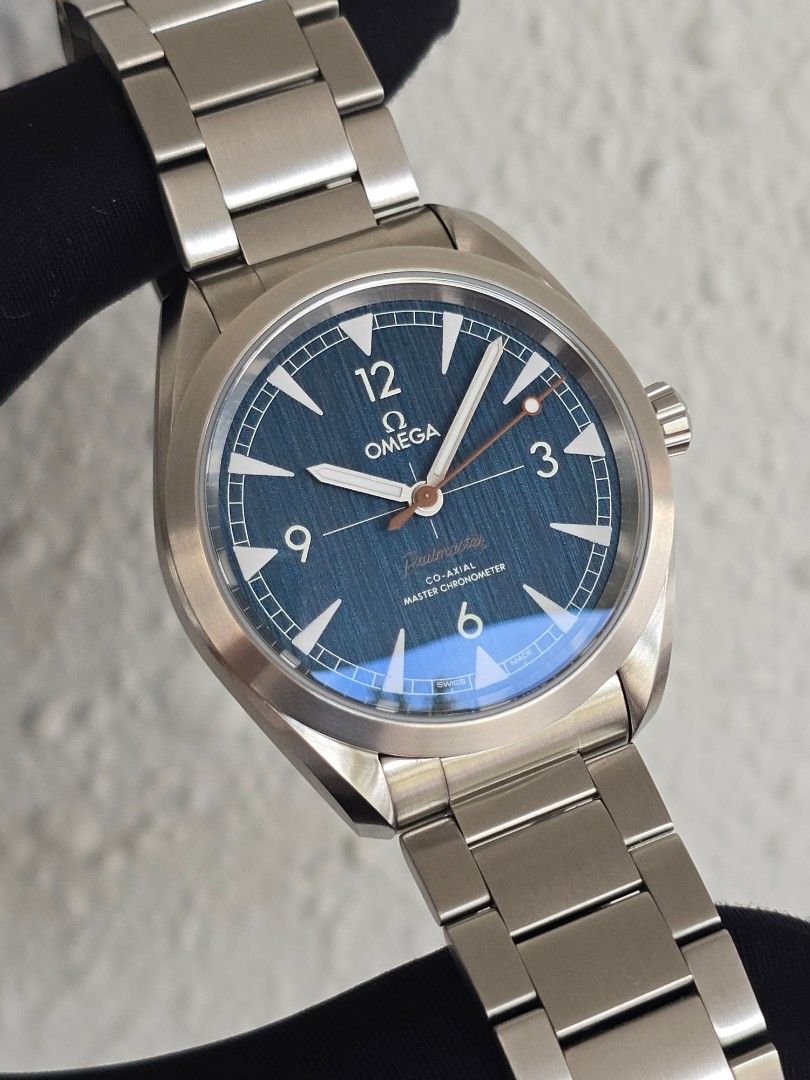 OMEGA BLUE DENIM DIAL SEAMASTER RAILMASTER 220.10.40.20.03.001 ...