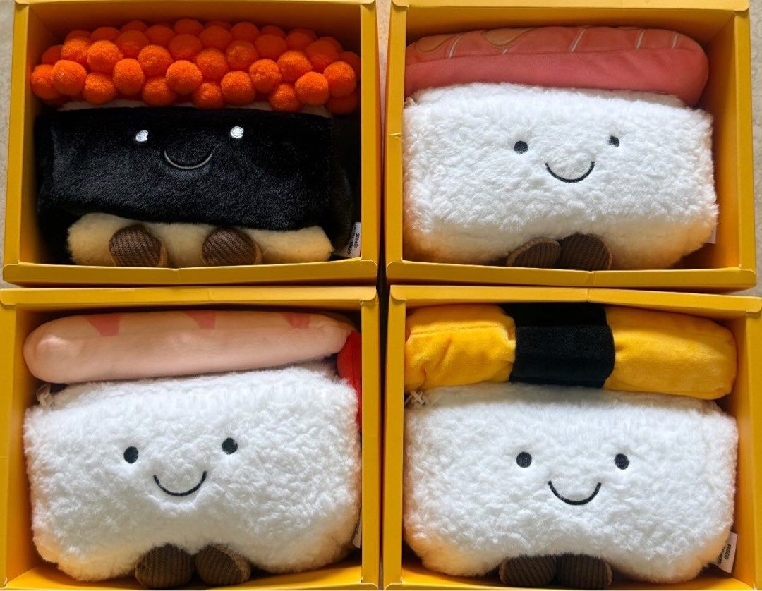 Brand new Genki Sushi Plush Toys - Set of 4, Hobbies & Toys, Toys ...
