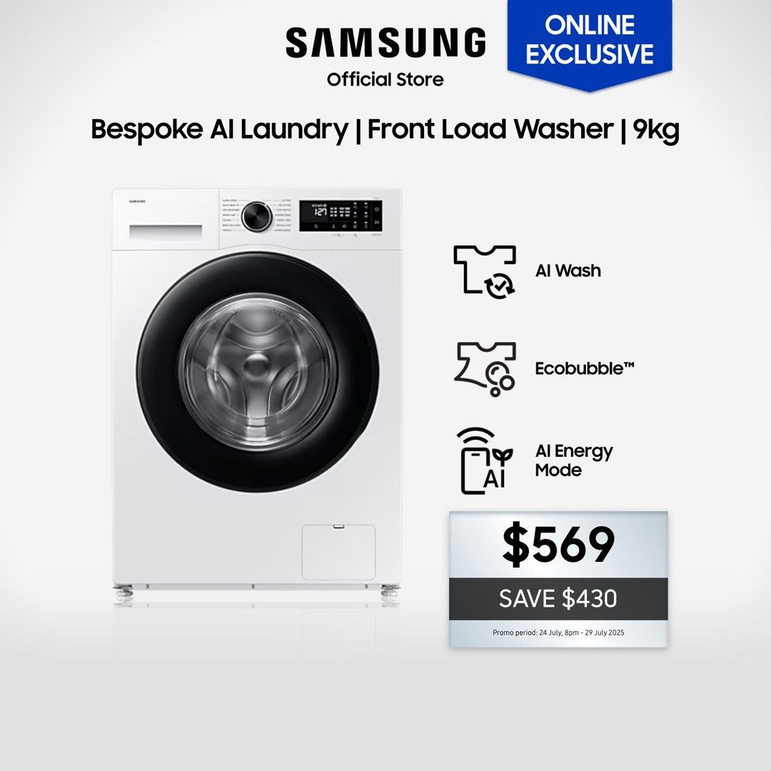 Brand New Samsung Front Load Washer 9Kg ( Bespoken AI Laundry ), TV ...
