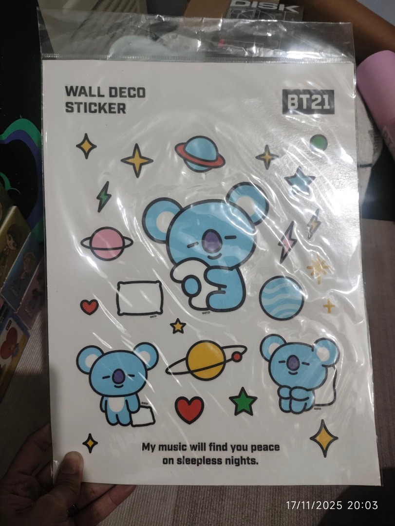 BT21 Koya Wall Deco Sticker, Hobbies & Toys, Memorabilia & Collectibles ...