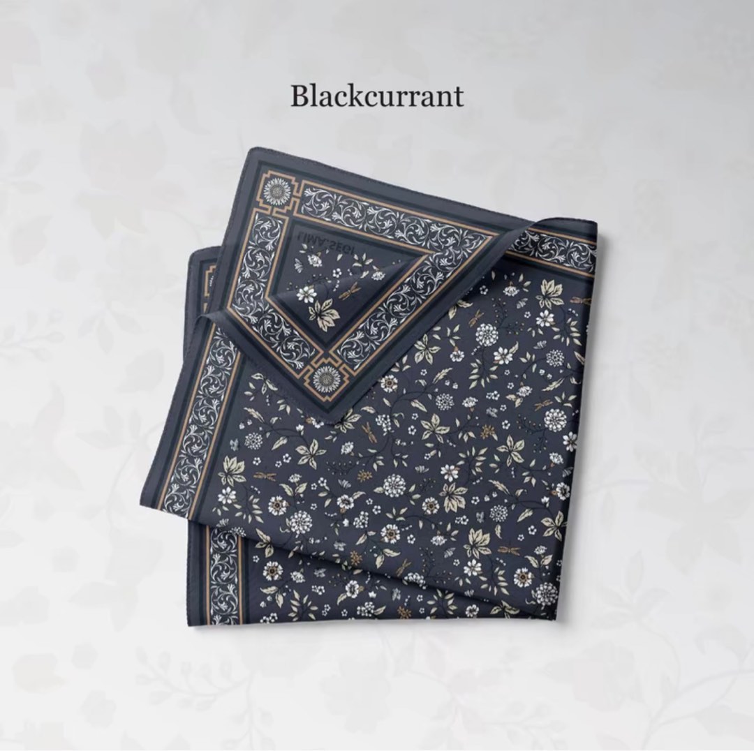 Bunga Cotton Voile by Lima Segi - Blackcurrant (Shawl), Women's Fashion ...