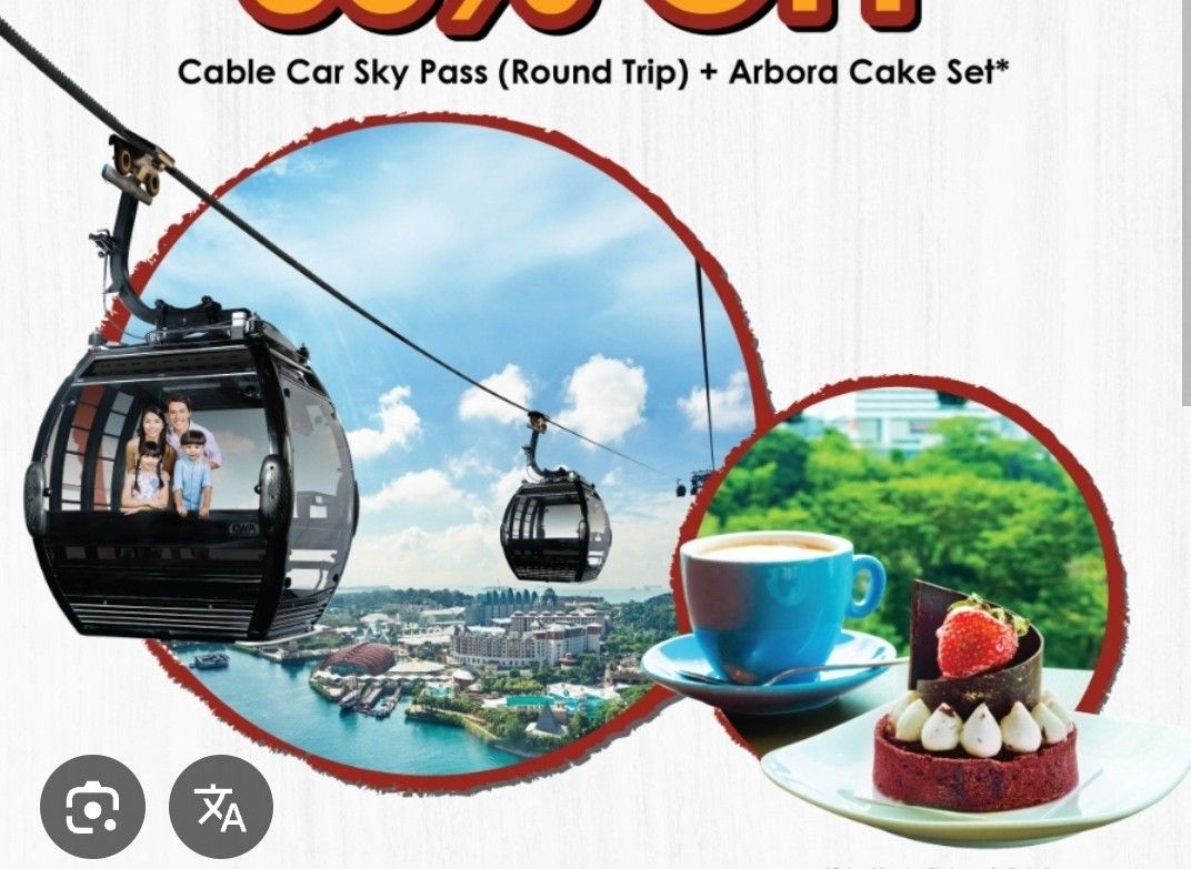 Cable Car Sky Pass (Round Trip) + Arbora Cake Set, Tickets & Vouchers ...