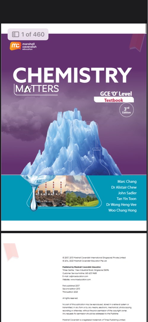 Chemistry Matters GCE 'O' Level Textbook 3rd Edition (full pdf version ...