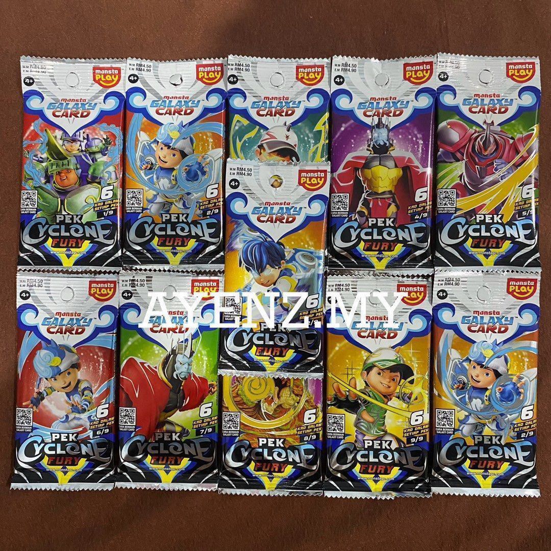 FULL SET + AA + SR PEK CYCLONE FURY 2024. BOBOIBOY GALAXY CARD, Hobbies ...