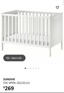 IKEA Sundvik Bed - White, Babies & Kids, Baby Nursery & Kids Furniture ...