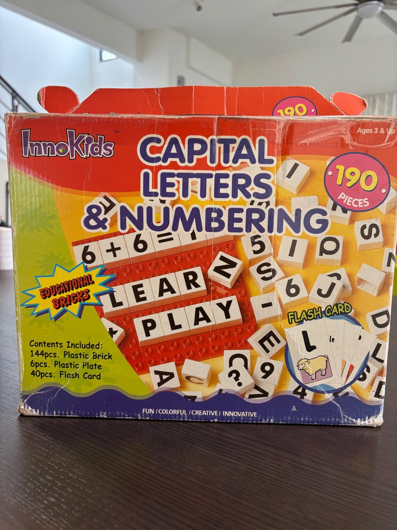InnoKids Capital Letters & Numbering Educational Bricks, Hobbies & Toys ...