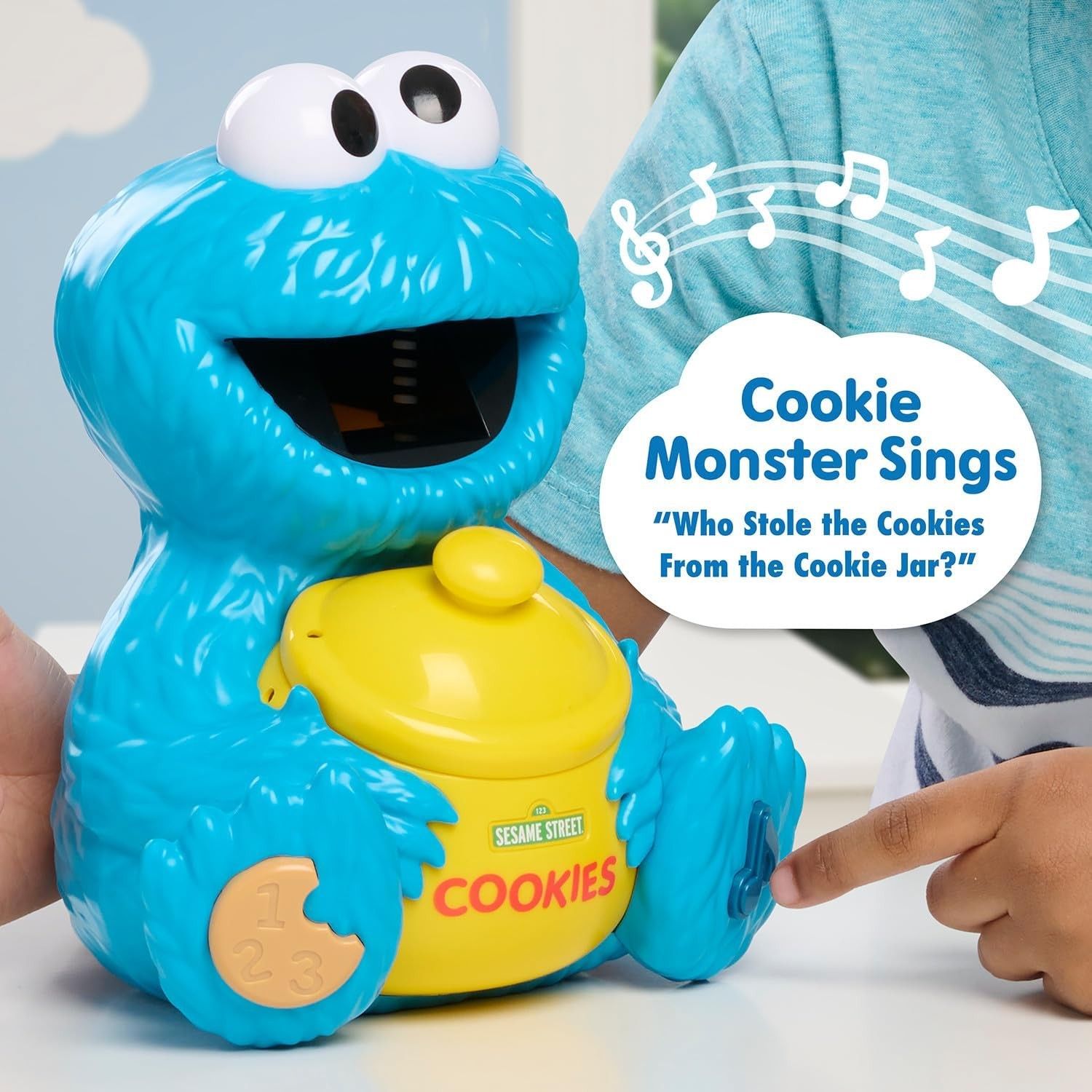 Just Play Sesame Street Cookie's Counting Jar, 12-Pieces, 20+ Phrases ...
