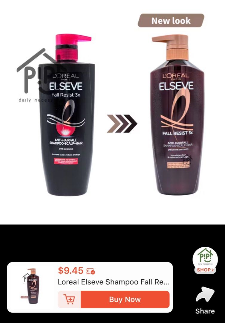 L'Oreal Elseve Fall Resist 3x Shampoo, Beauty & Personal Care, Hair ...