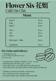 Home based menu, Food & Drinks, Local Eats on Carousell