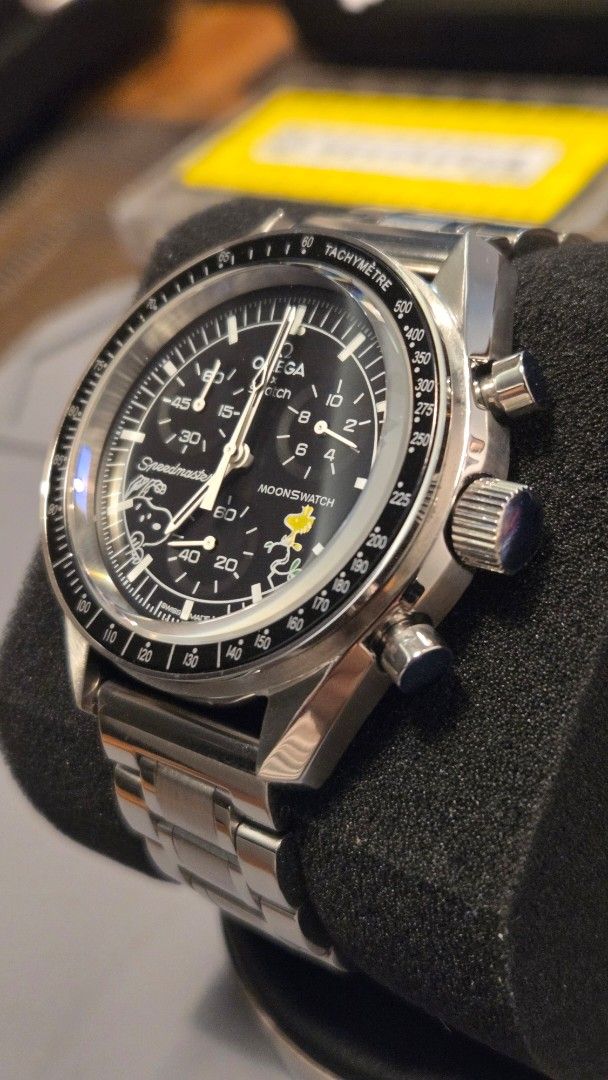 Omega x Swatch MoonSwatch snoopy metal MOD, Luxury, Watches on Carousell