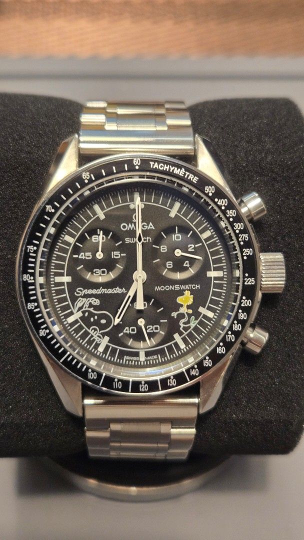 Omega x Swatch MoonSwatch snoopy metal MOD, Luxury, Watches on Carousell