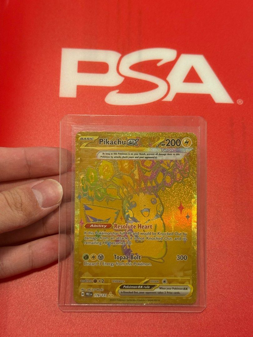 Pikachu Gold Prismatic Evolutions Secret Ultra Rare Pokemon English 179 ...