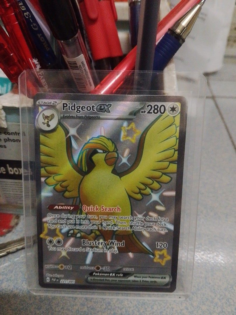 Pokemon TCG Pidgeot EX Card, Hobbies & Toys, Toys & Games on Carousell