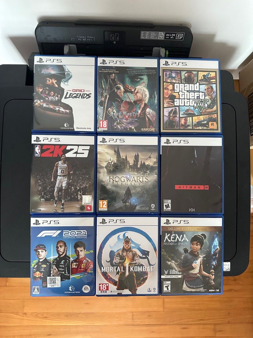 PS5 game Grid legends / Devil may cry 5 / GTA V / NBA 2K25 / Hogwarts ...