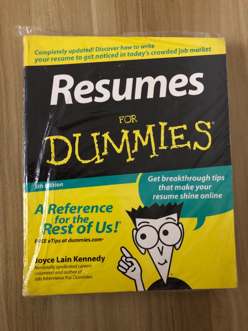 Wiley - Resume For Dummies (5th Edition) by Joyce Lain Kennedy, Hobbies ...