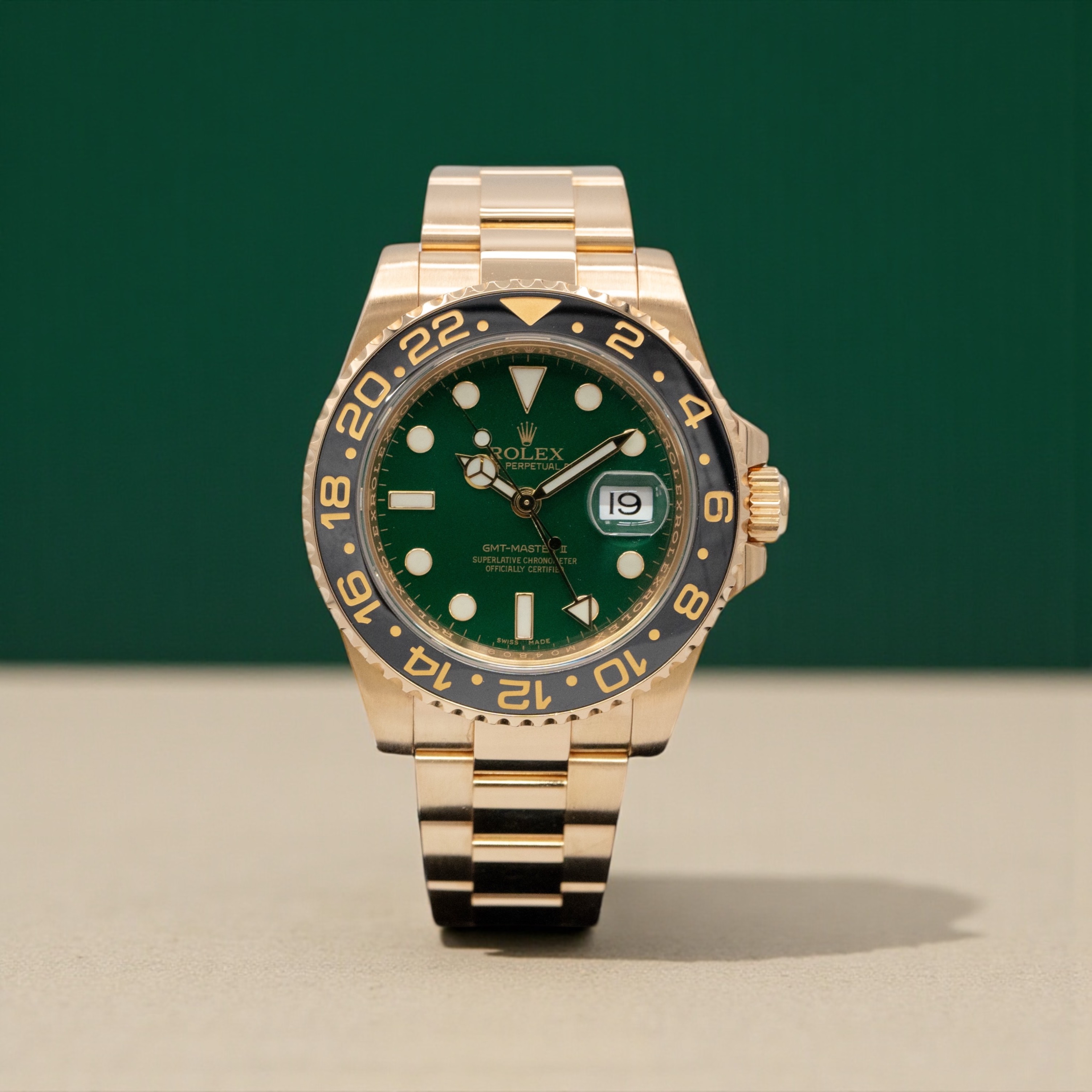 Rolex GMT-Master II Yellow Gold "Jade" 116718LN, Luxury, Watches on ...