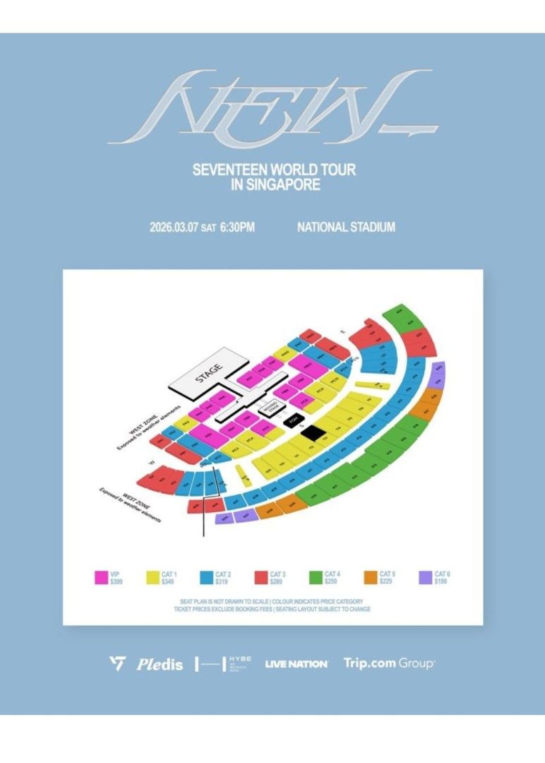 SEVENTEEN World Tour in Singapore - Ticket, Tickets & Vouchers, Event ...