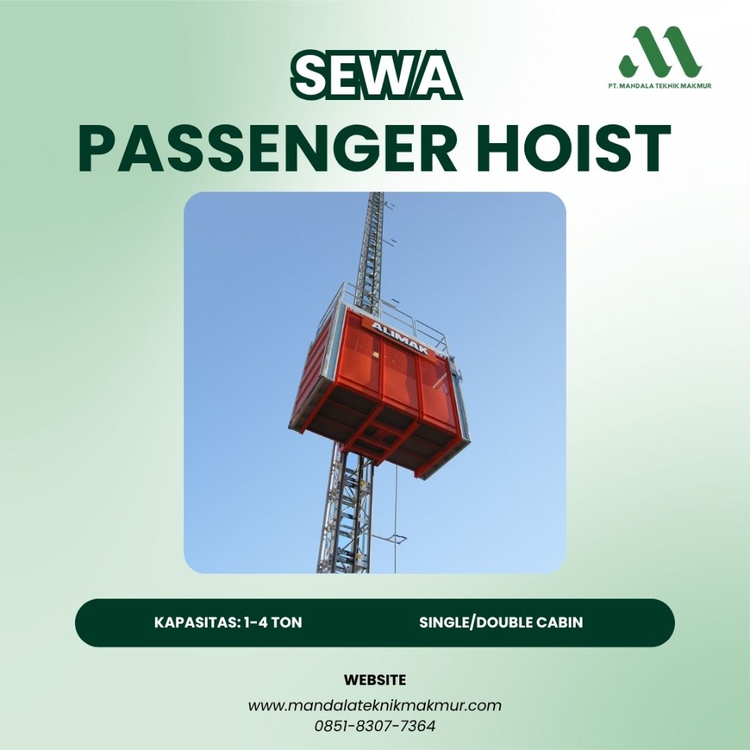 Sewa Passenger Hoist Proyek Gedung Batang | Lift Pekerja Bangunan ...