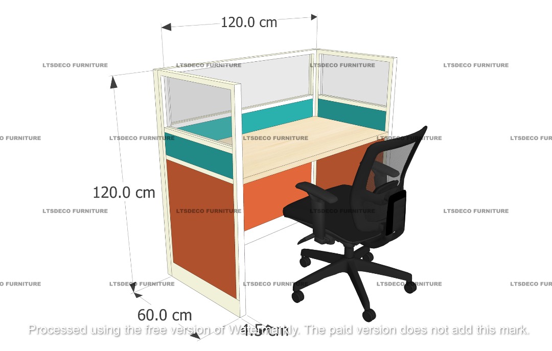 SINGLE WORKSTATION CUBICLE OFFICE PARTITION AND FURNITURE SUPPLY ...