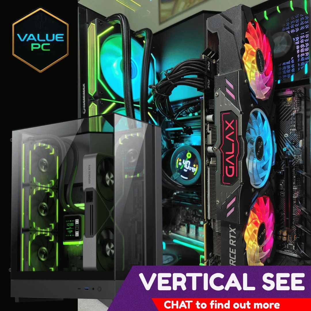 VERTICAL SEE GAMING PC BUILDS | AMD RYZEN 7500X3D GAMING PC 8700F 5600 ...