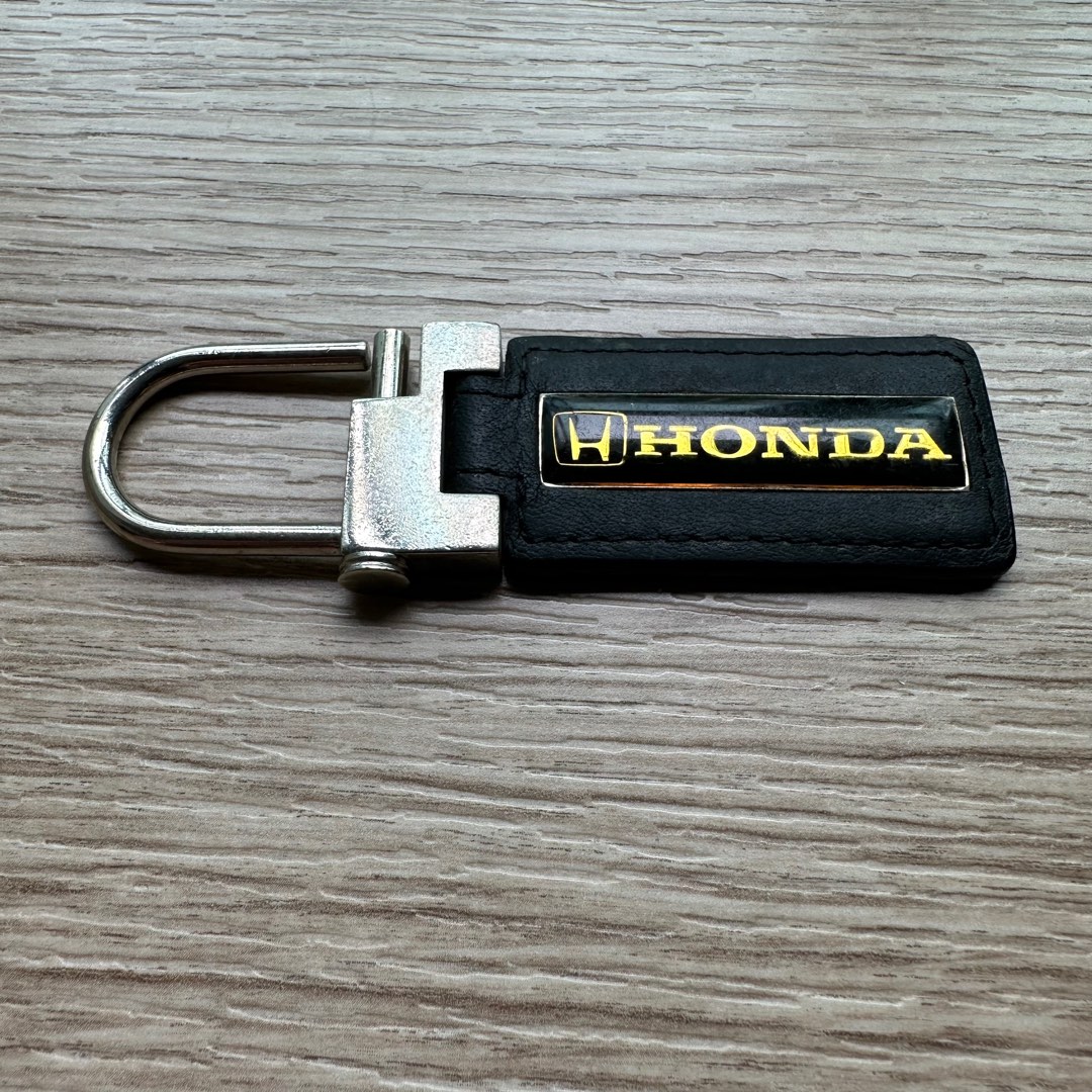 Vintage Honda Leather Keychain, Car Accessories, Accessories on Carousell