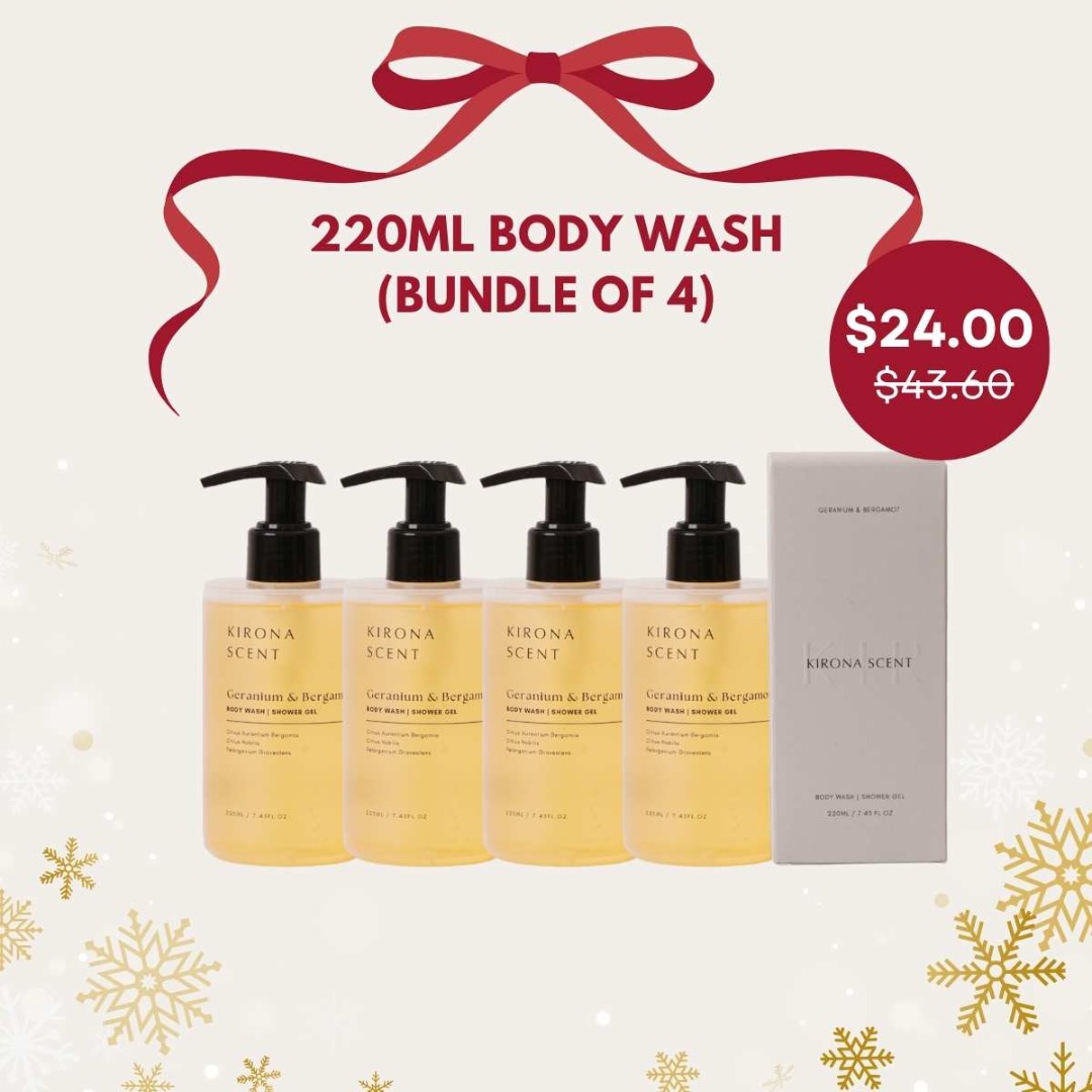 [XMAS PROMO] 220ml Body Wash (Bundle of 4), Beauty & Personal Care ...