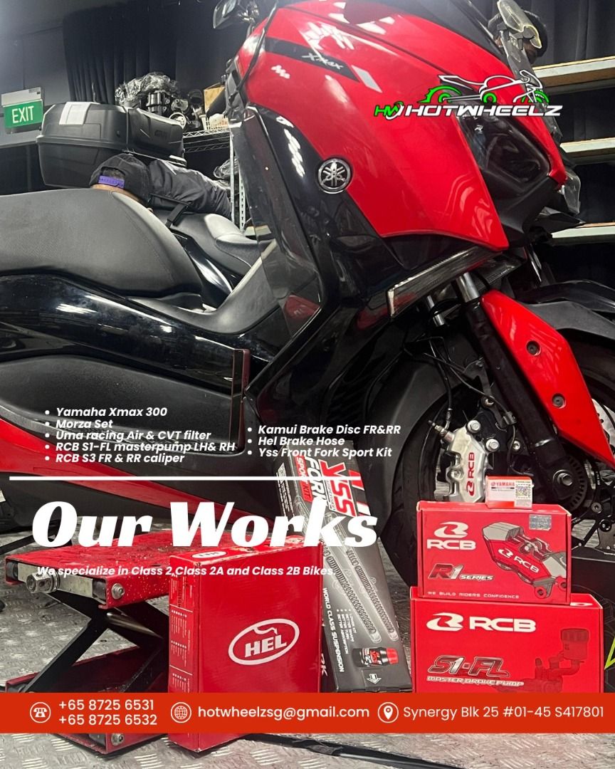 YAMAHA XMAX 300-MORZA/UMA RACING/RCB CALIPER/RCB MASTERPUMP/YSS FORK ...