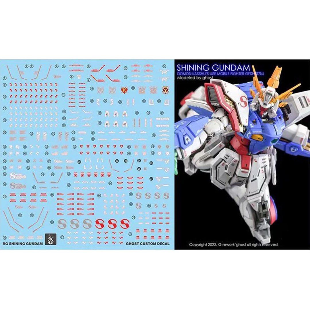 [Yan] RG Shining Gundam (G Rework Ver.) Ghost Custom Fluorescent ...