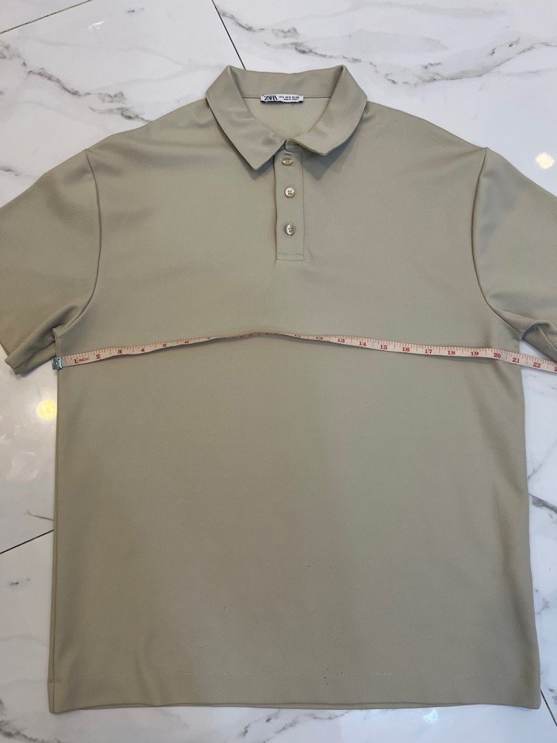 Zara Cream Polo Shirt, Men's Fashion, Tops & Sets, Tshirts & Polo ...