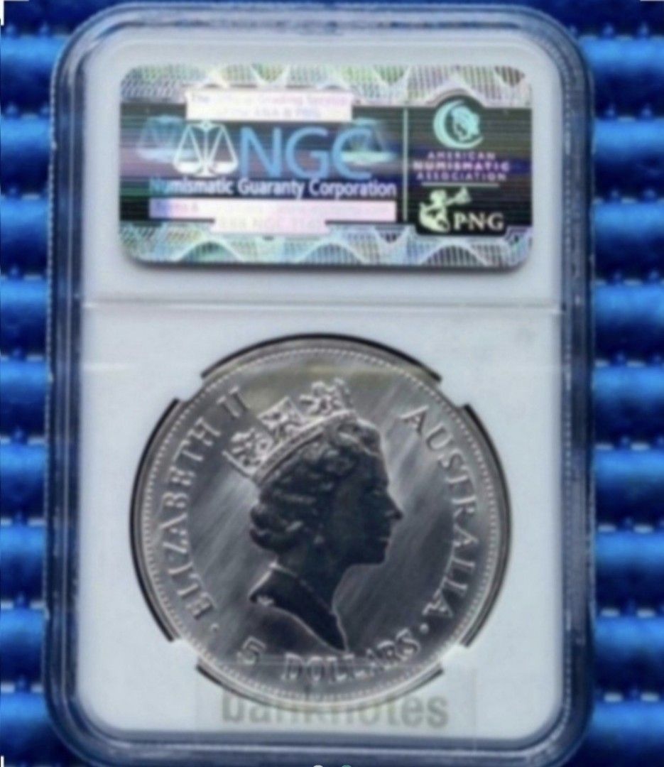 1990 Australia $5 Kookaburra 1 oz 999 Fine Silver Coin NGC MS 66, Hobbies & Toys, Memorabilia ...