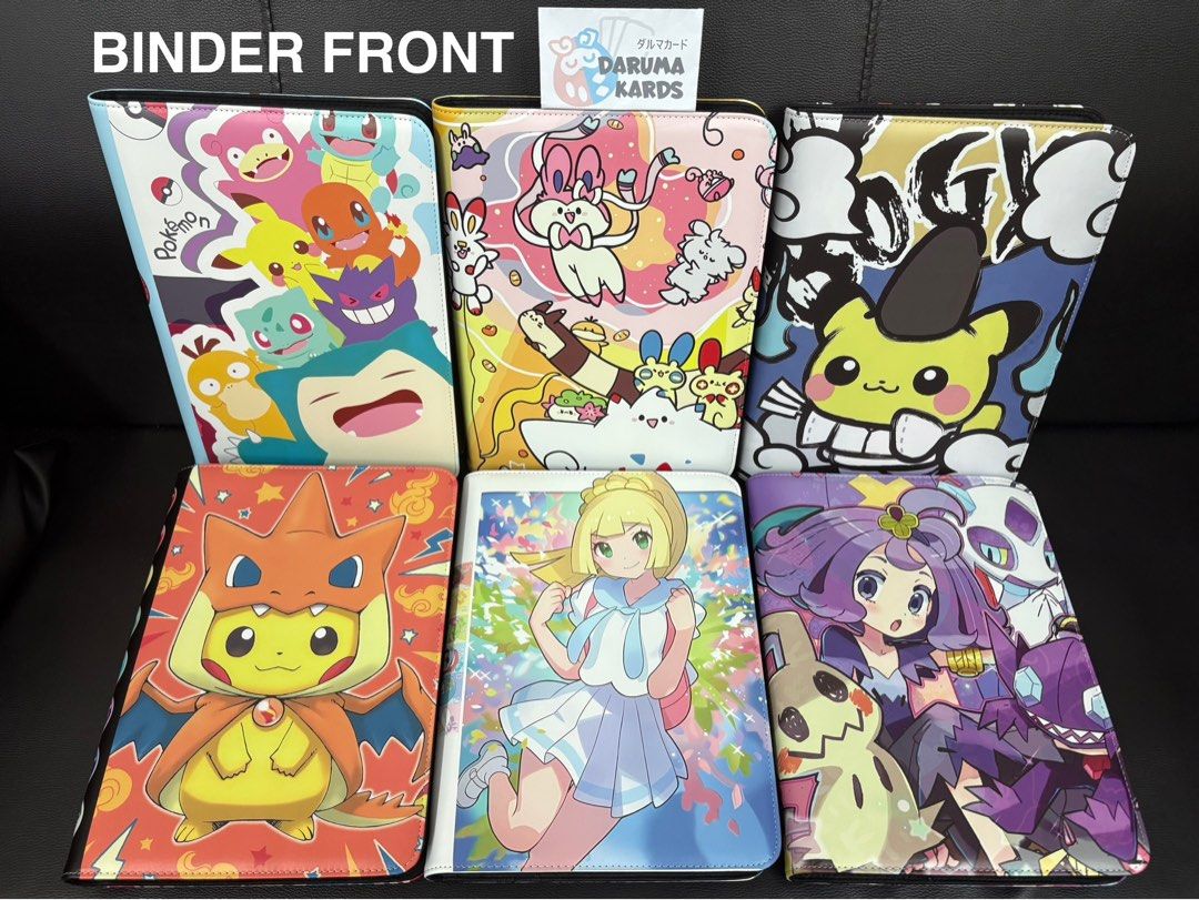 🌈9 Pocket Pokemon Zip Non-Ring Binders🌈 (snorlax bulbasaur squirtle ...